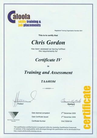 Cert IV TAA | PDF