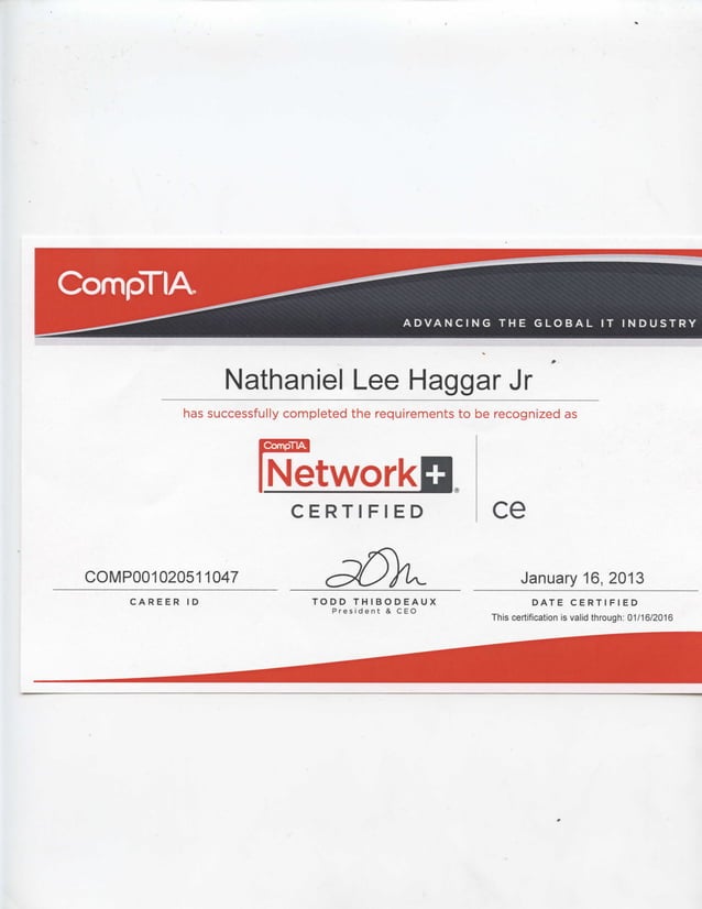 CompTIA N+ Certificate | PDF | Business | Business and Finance