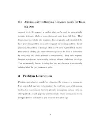 Determining Relevance Rankings with Search Click Logs | PDF | Search | Internet