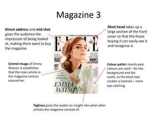 A9 magazine cover research | PPT