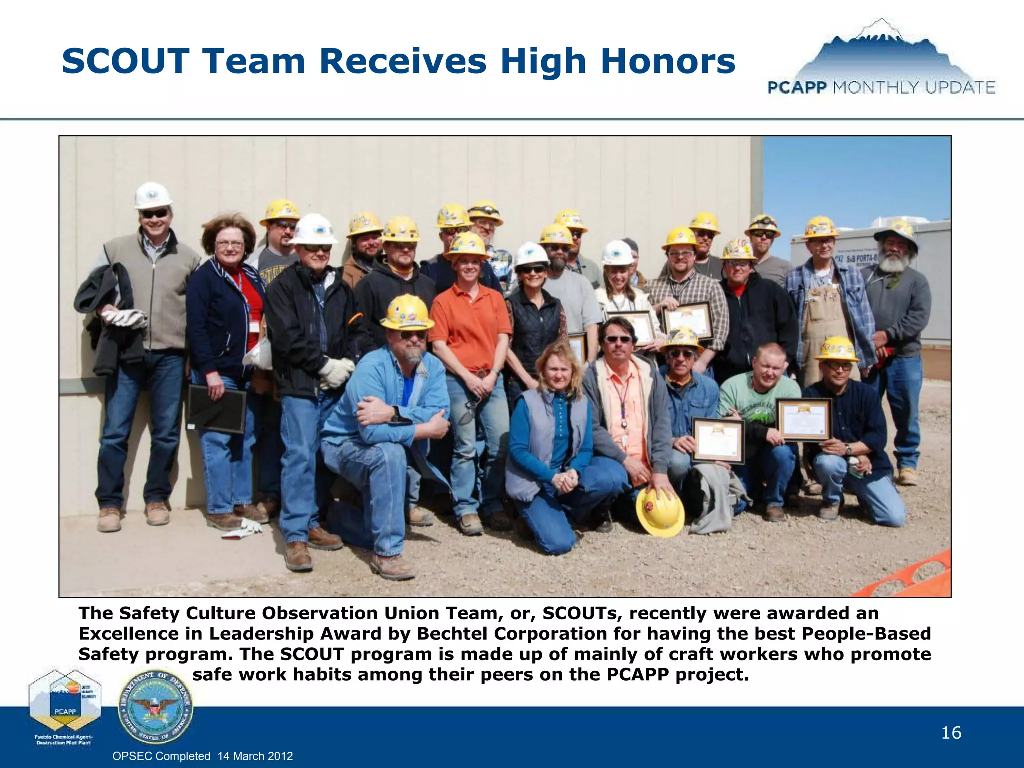 March 2012 - Pueblo Chemical Agent-Destruction Pilot Plant Monthly ...