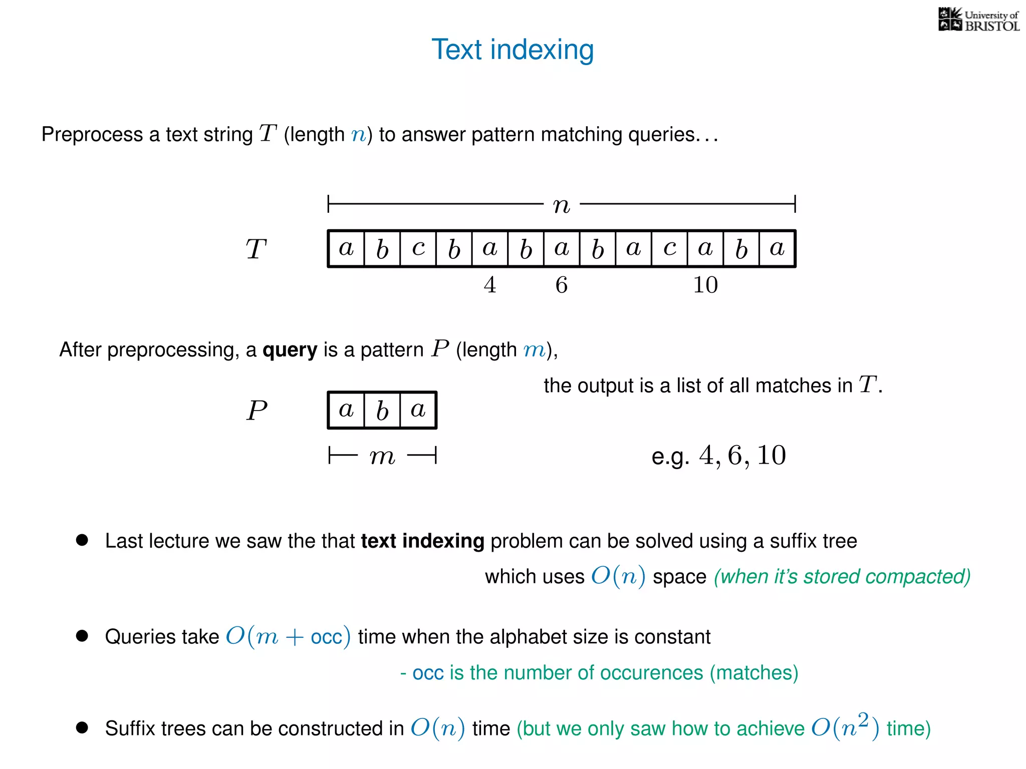 Pattern Matching Part Two: Suffix Arrays | PDF | Databases | Computer Software and Applications