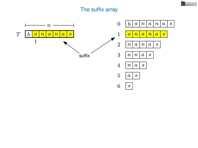 Pattern Matching Part Two: Suffix Arrays | PDF | Databases | Computer ... Pattern Matching Part Two: Suffix Arrays | PDF | Databases | Computer ...