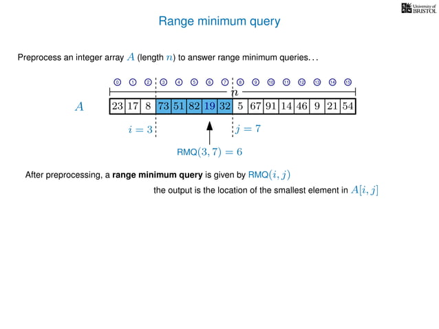 Range Minimum Queries Ppt
