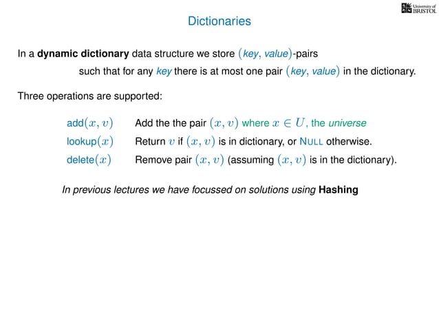 van Emde Boas trees | PDF | Databases | Computer Software and Applications