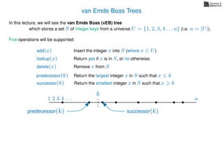 van Emde Boas trees | PDF | Databases | Computer Software and Applications