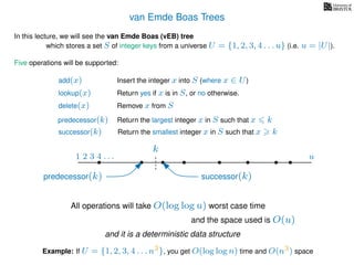 van Emde Boas trees | PDF | Databases | Computer Software and Applications