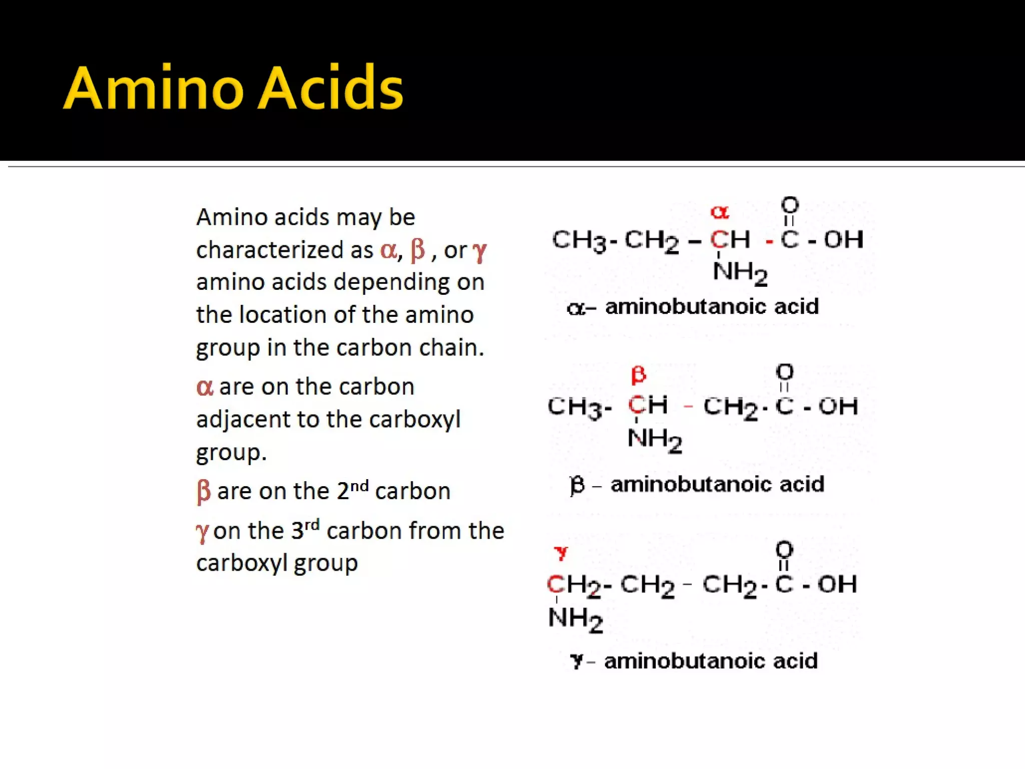 amino acids properties | PPT | Chemistry | Science