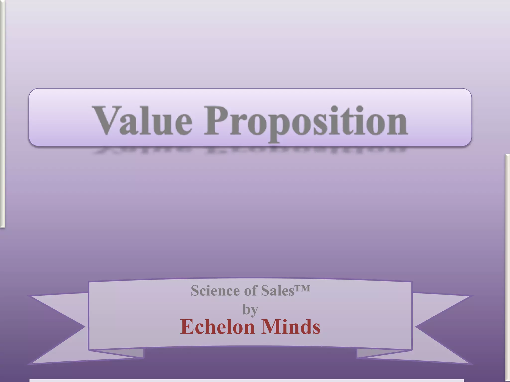 Science of Sales- Value Proportion | PPSX