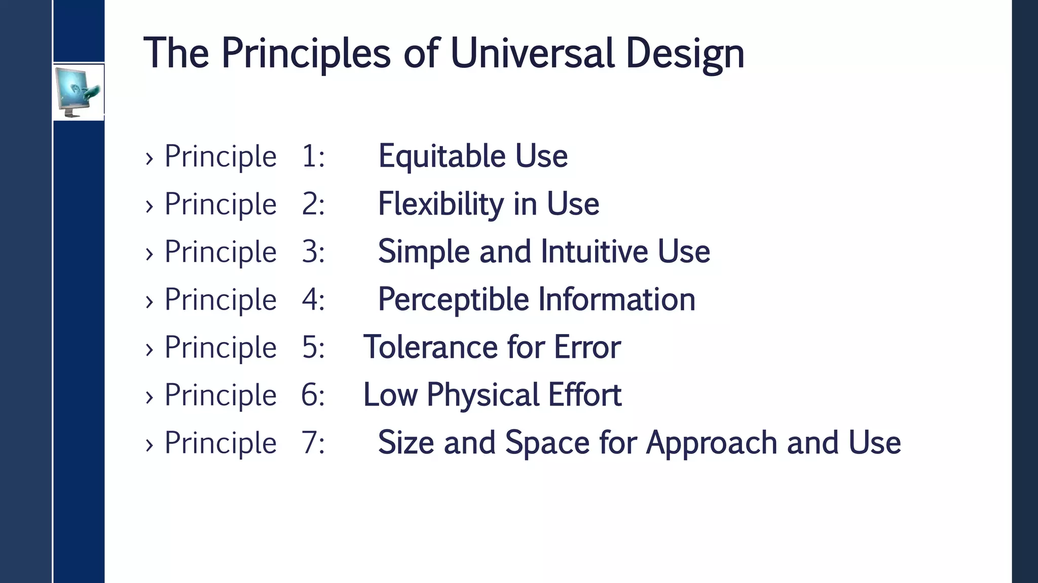 universal design principle | PPTX
