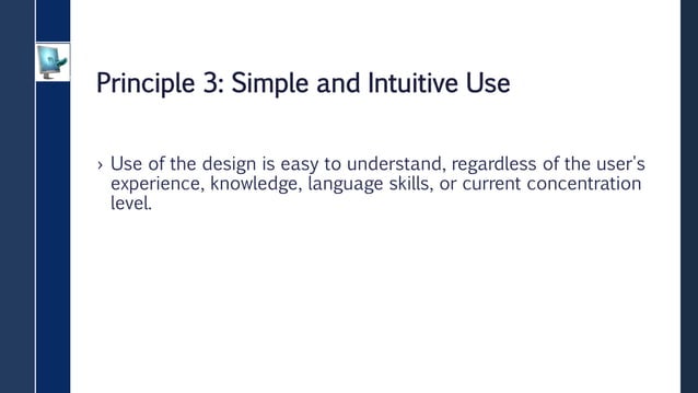 universal design principle | PPTX | Technology & Computing