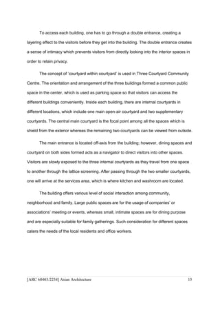 ASIAN ARCHITECTURE - THREE COURTYARD COMMUNITY CENTRE CASE STUDY / | PDF