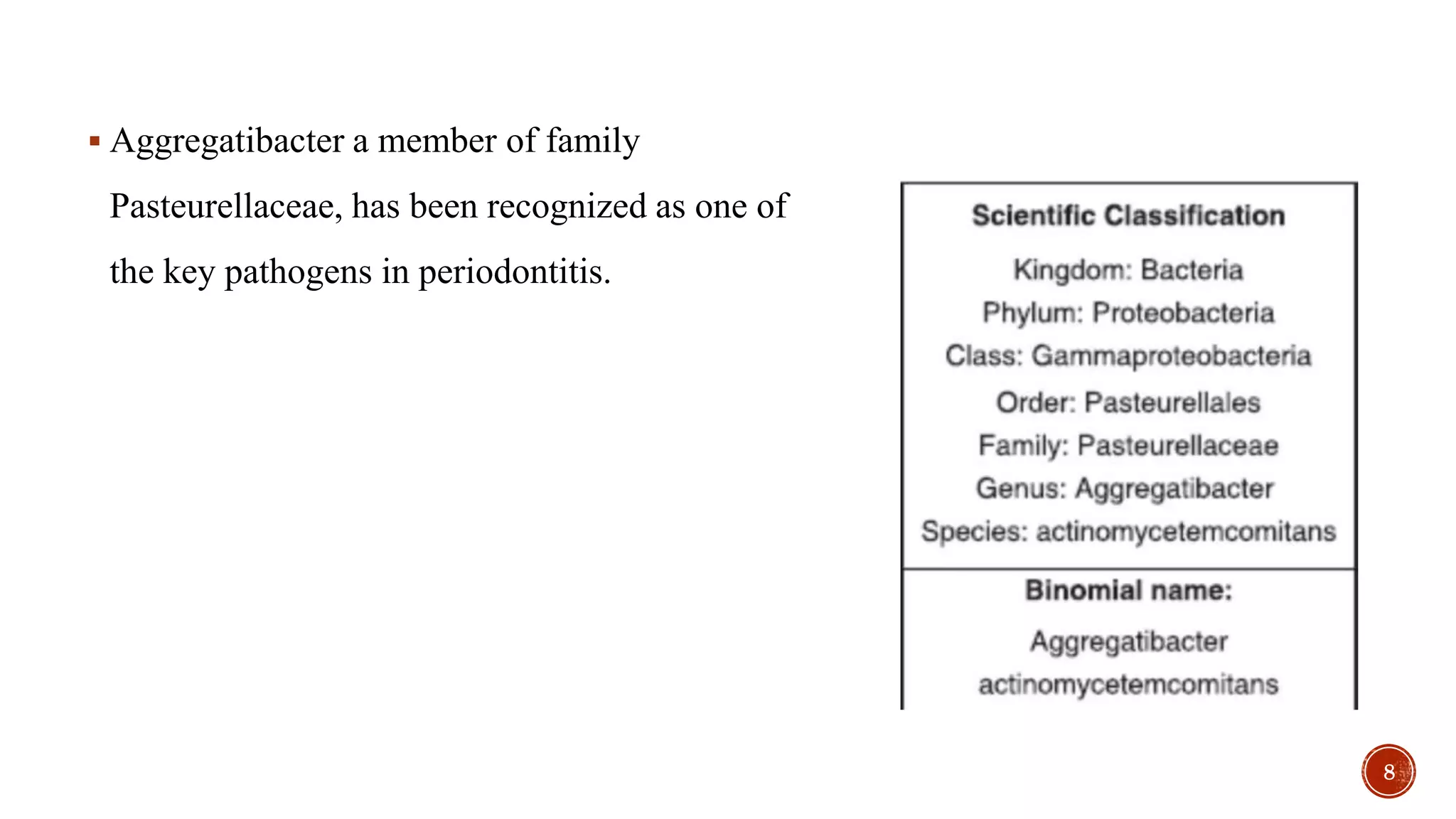 Aggregatibacter actinomycetemcomitans | PPTX