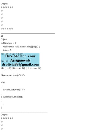 a)A.javapublic class A { public static void main(String[] ar.pdf