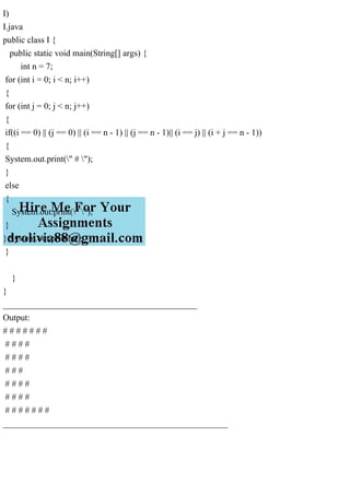 a)A.javapublic class A { public static void main(String[] ar.pdf