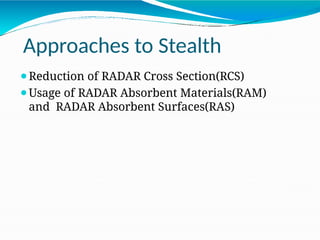 Aircraft and stealth technology in modern world | PPT