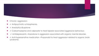 Anger and aggression disorder in mental health nursing | PPTX