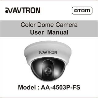 Avtron Dome CCTV Camera Aa 4503-fs-manual | PDF
