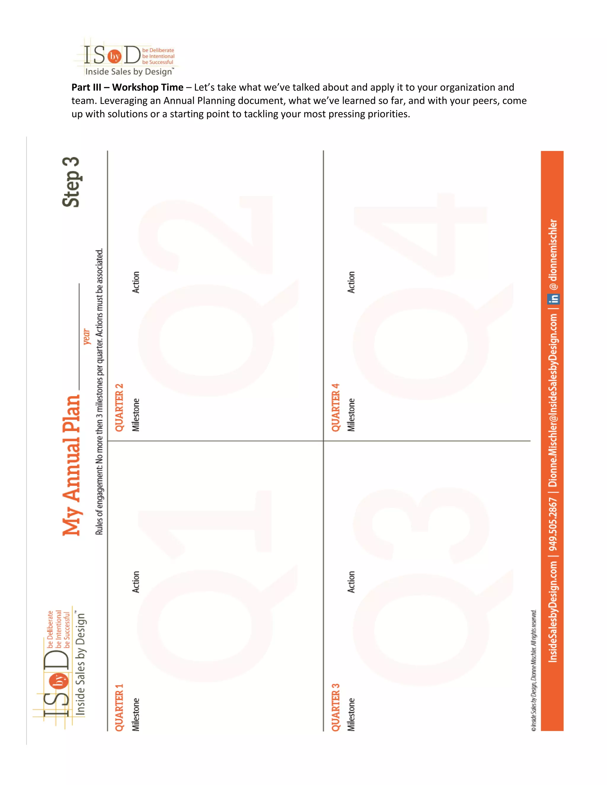 Transforming Your Inside Sales Team - Handouts | PDF