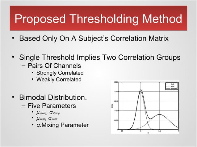 ITAB2010-Thresholding Correlation Matrices | PPT
