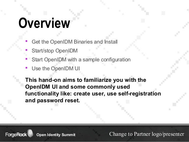 Getting Started with OpenIDM