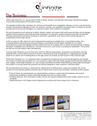 Infinite Manufacturing Group Brochure | PDF | Manufacturing Industry ...