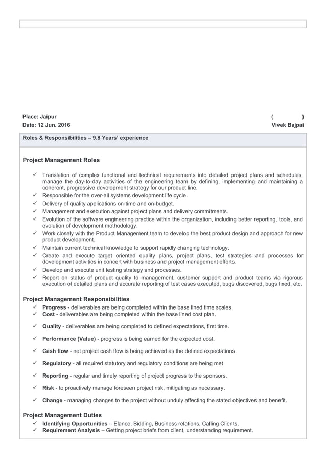 CV - Vivek Bajpai | PDF