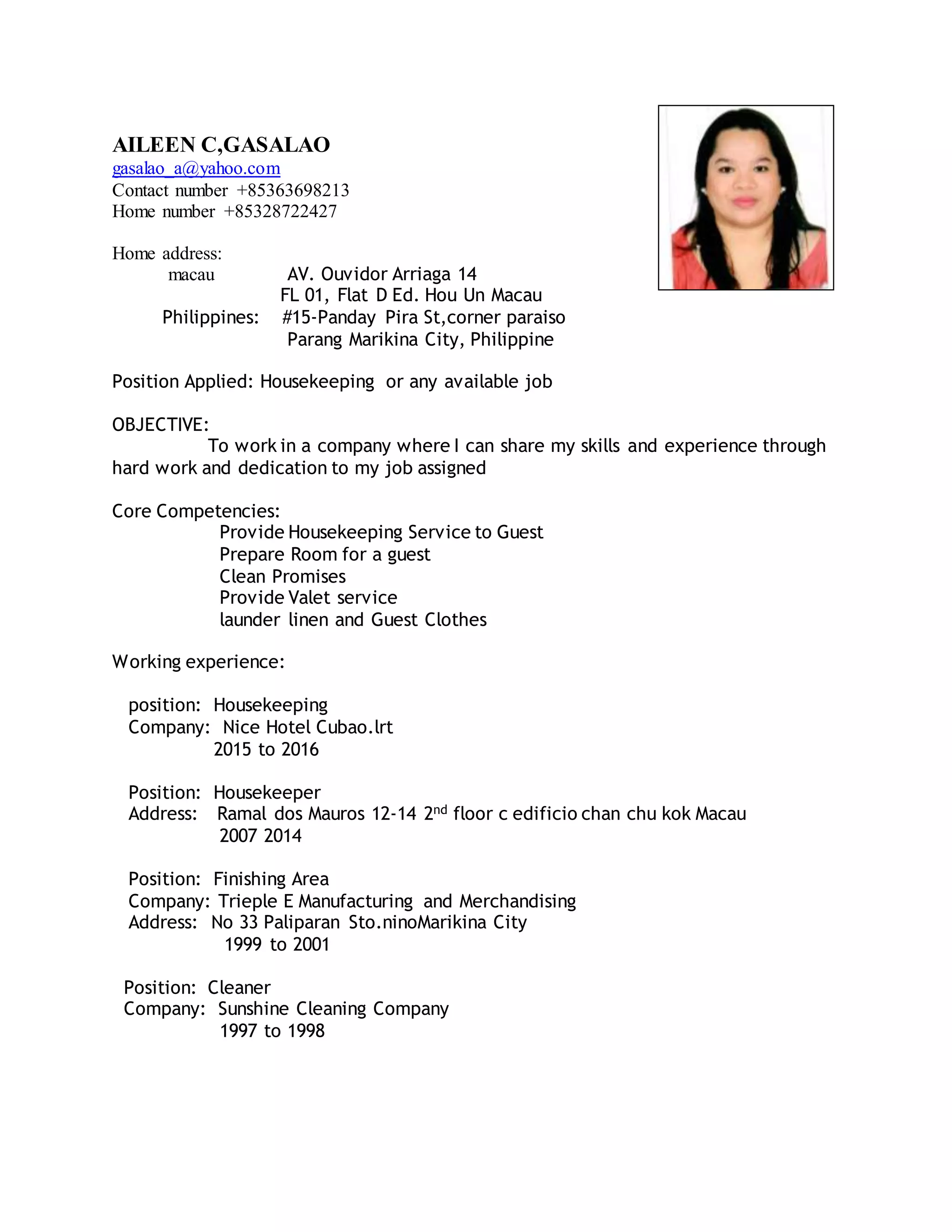 AILEEN-C (1) | DOCX | Home Appliances | Home & Garden