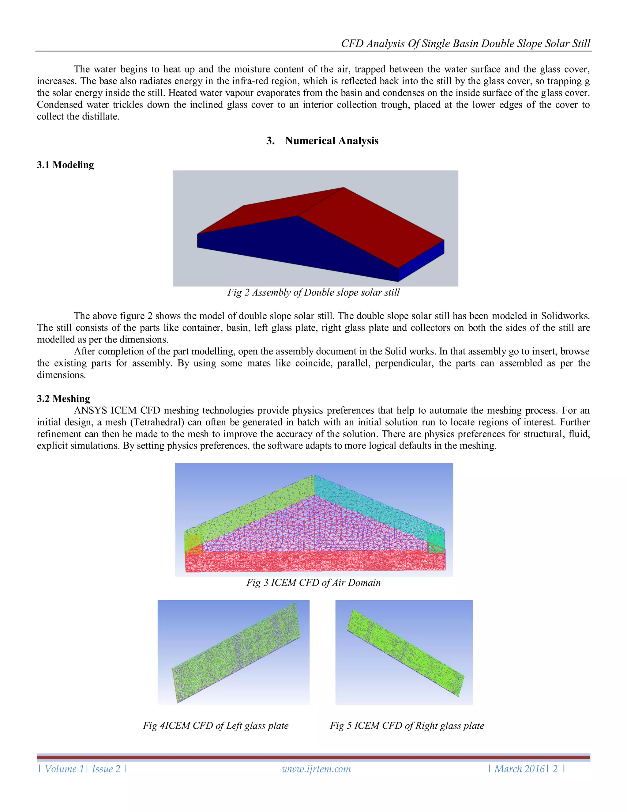 CFD Analysis of Single Basin Double Slope Solar Still | PDF