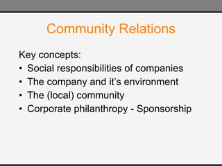 CSR & Community Relations | PPT