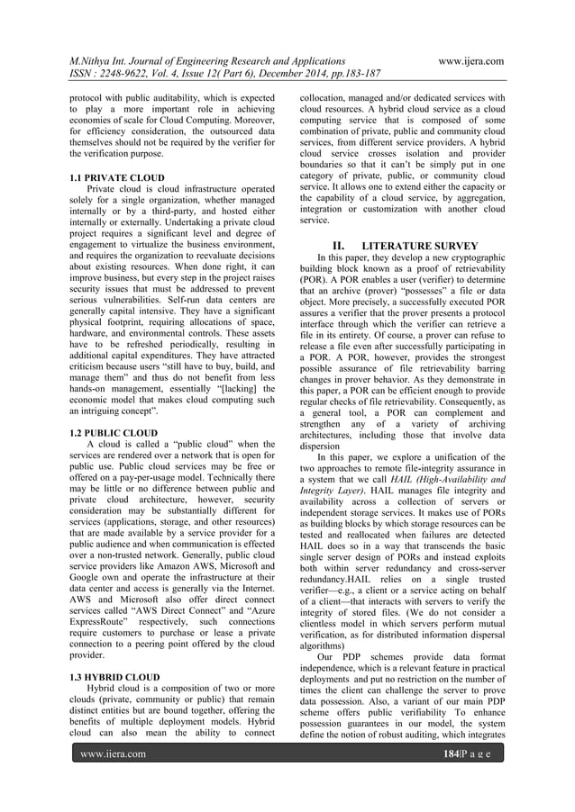 A Study of A Method To Provide Minimized Bandwidth Consumption Using Regenerating Codes In Cloud ...