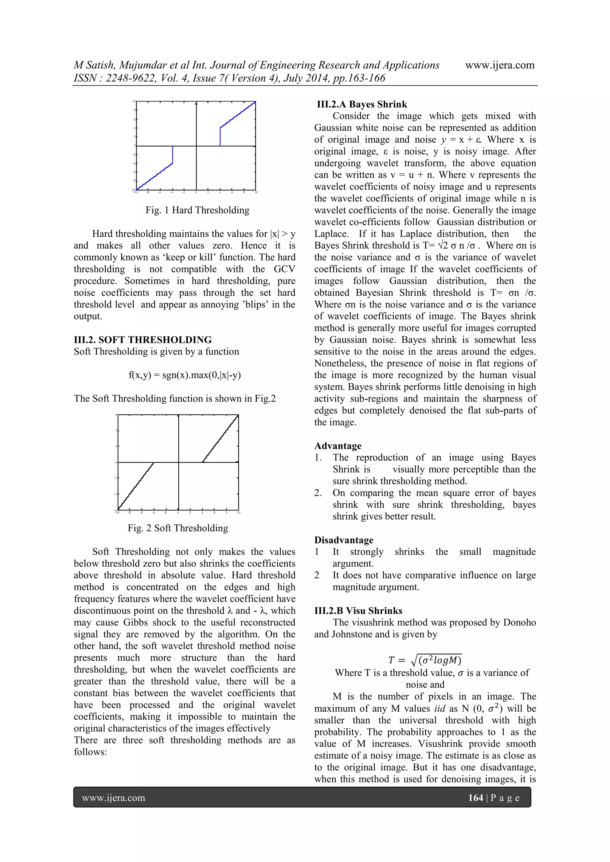 Image Denoising Using Wavelet Transform Pdf