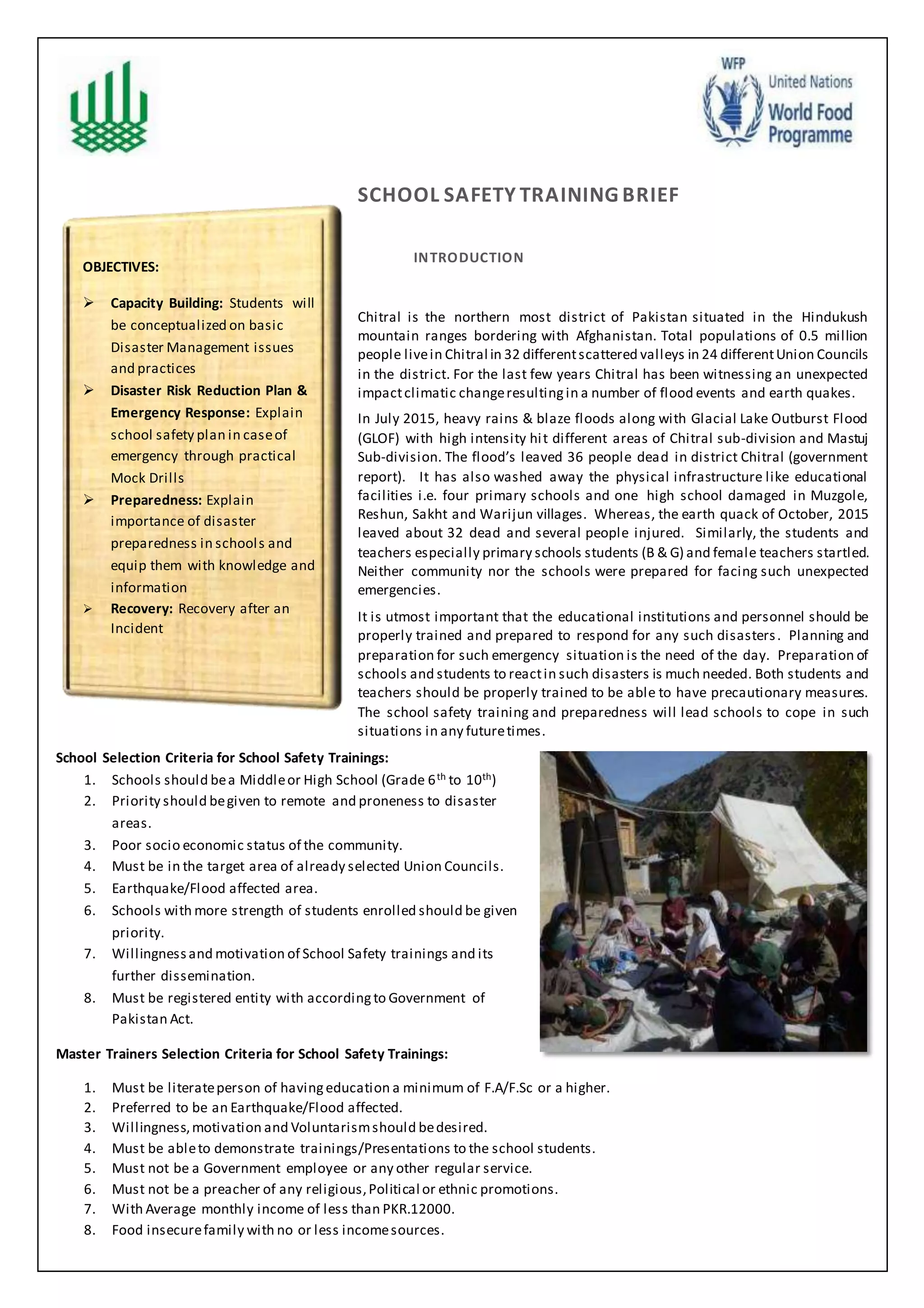 School Safety Training | DOCX