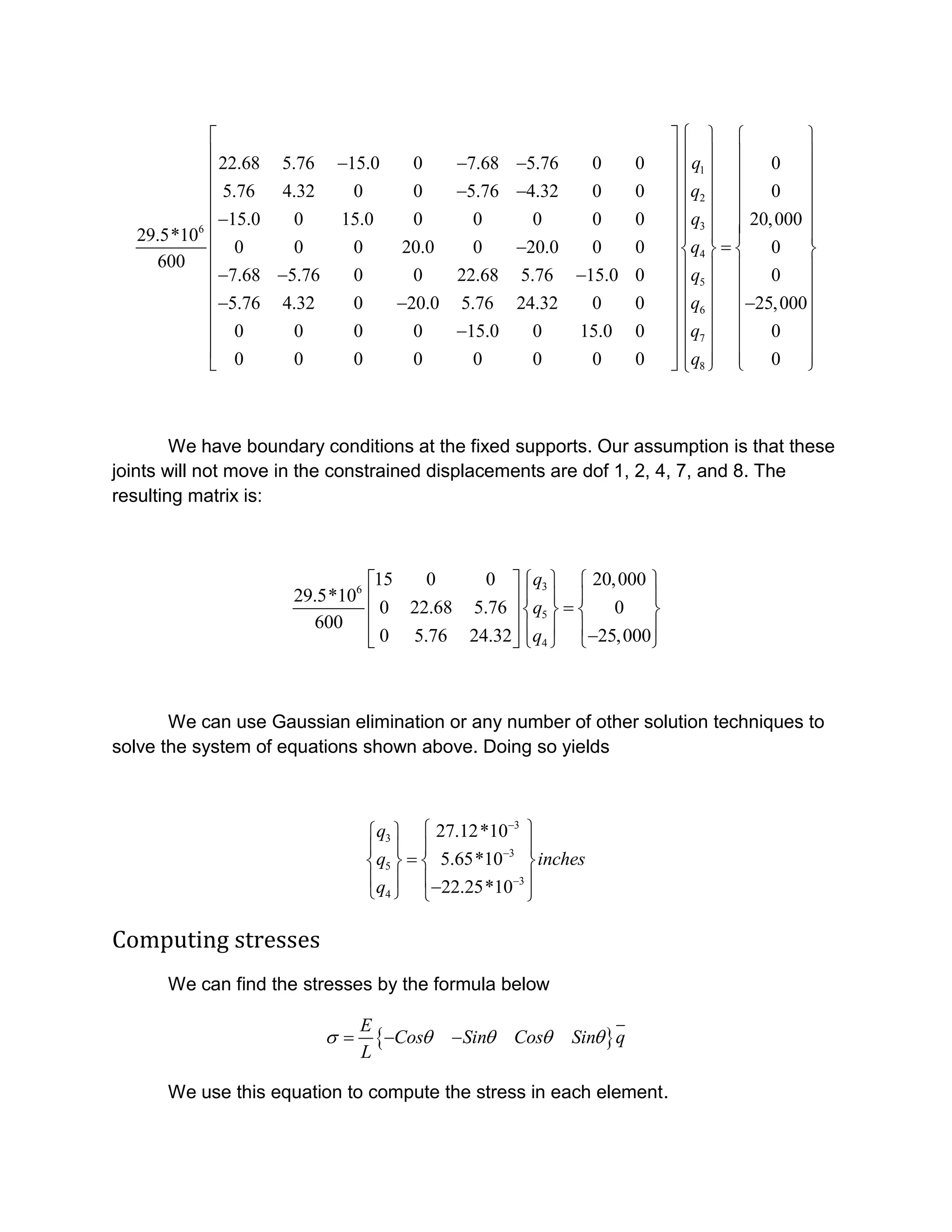 solution for 2D truss1 | PDF | Physics | Science