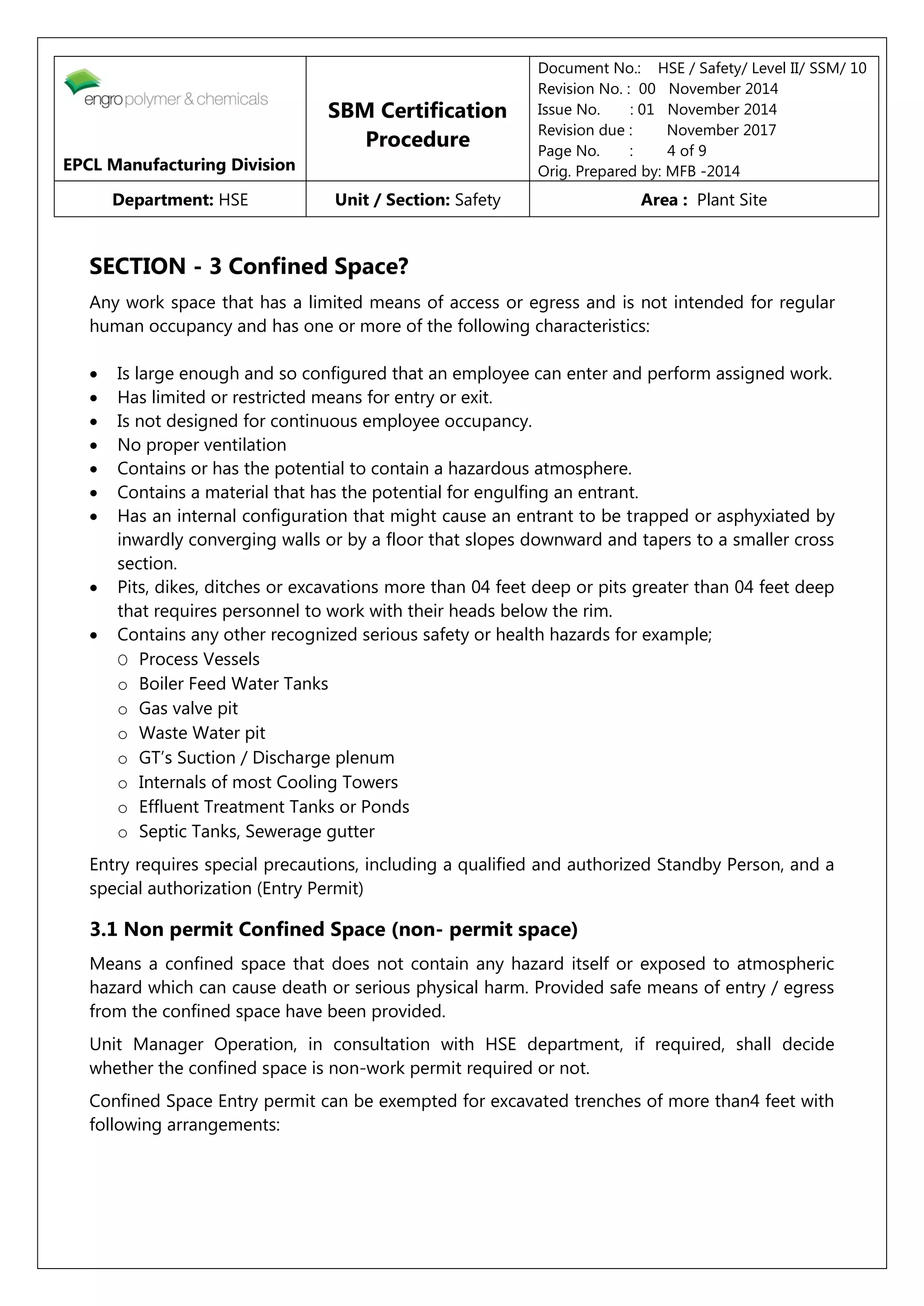 Section 10 - SBM Certification Procedure | PDF