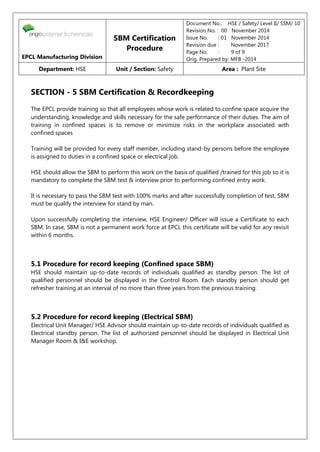 Section 10 - SBM Certification Procedure | PDF