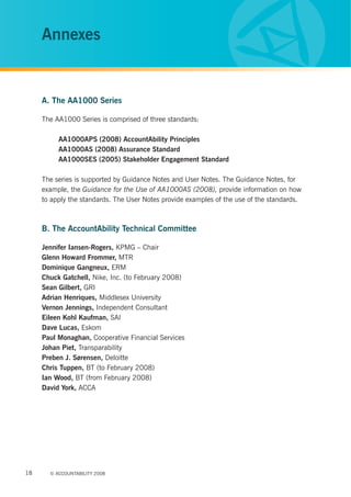 AA1000 APS 2008 final | PDF