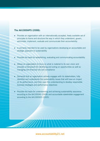 AA1000 APS 2008 final | PDF
