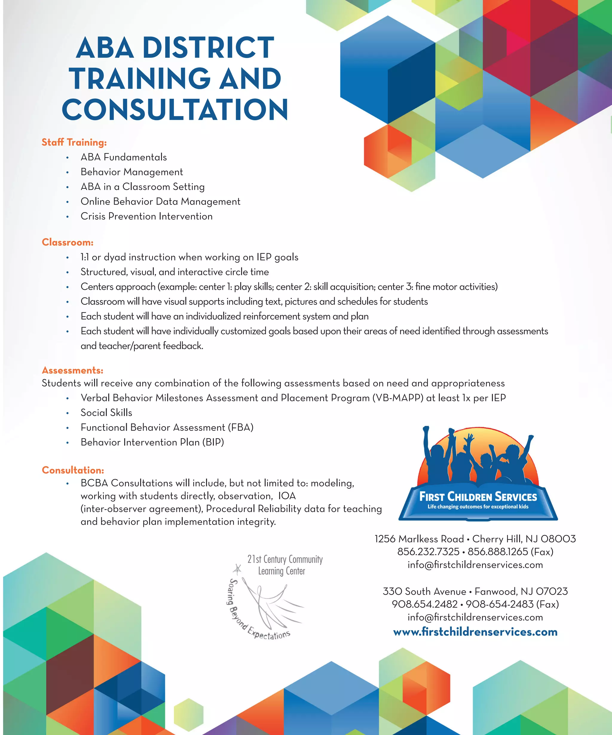 FCS ABA District Training& Consultation Sheet | PDF