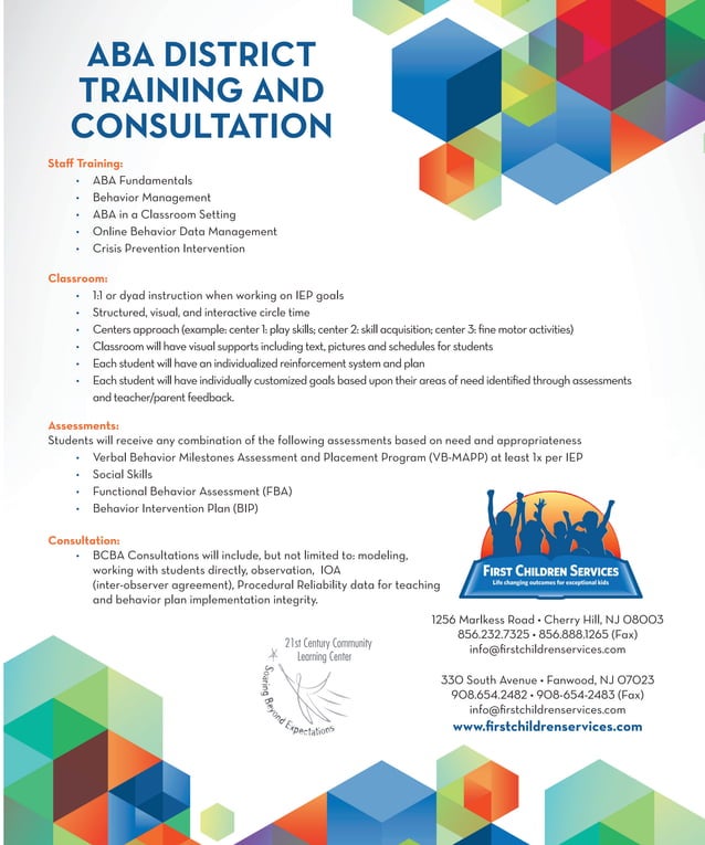 FCS ABA District Training& Consultation Sheet | PDF