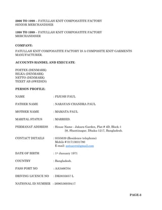 PIJUSH PAUL | PDF | Apparel Industry | Industries