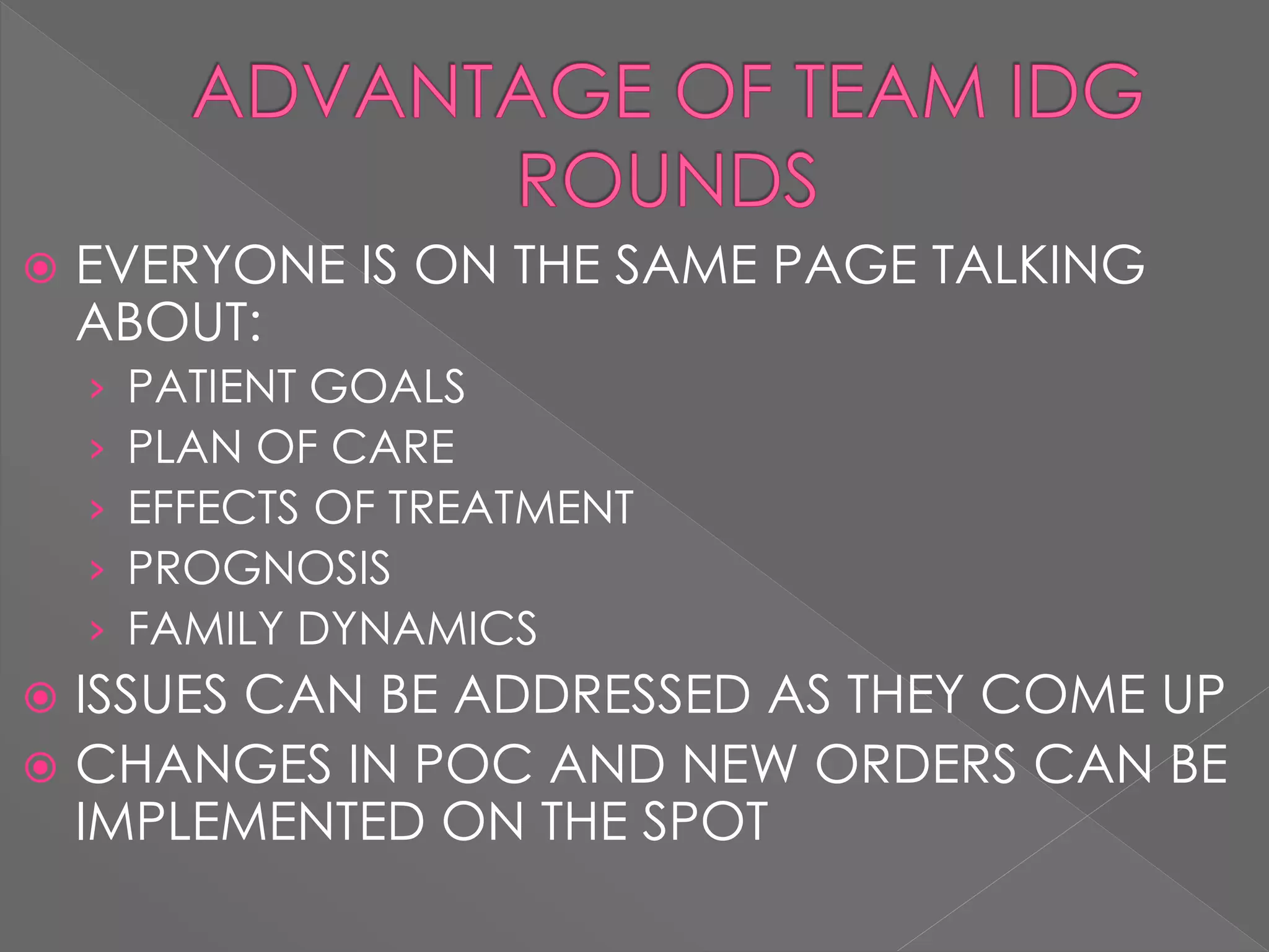 INTERDISCIPLINARY TEAM ROUNDS | PPTX