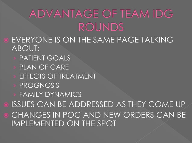 INTERDISCIPLINARY TEAM ROUNDS | PPTX