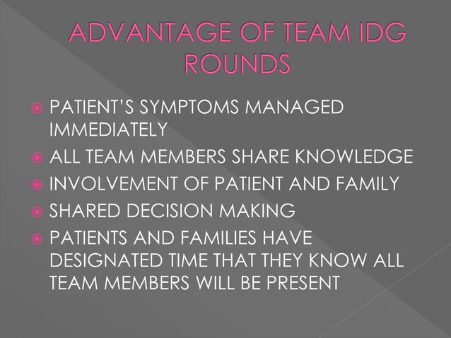 INTERDISCIPLINARY TEAM ROUNDS | PPTX