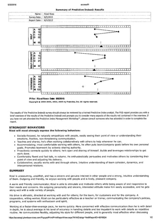 3rd Party Predictive Index Result | PDF