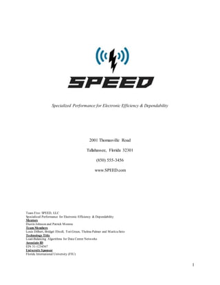 SPEED Team Business Plan- Final Draft | PDF