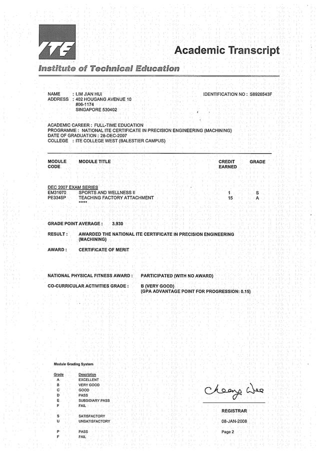 ITE transcript 2 | PDF