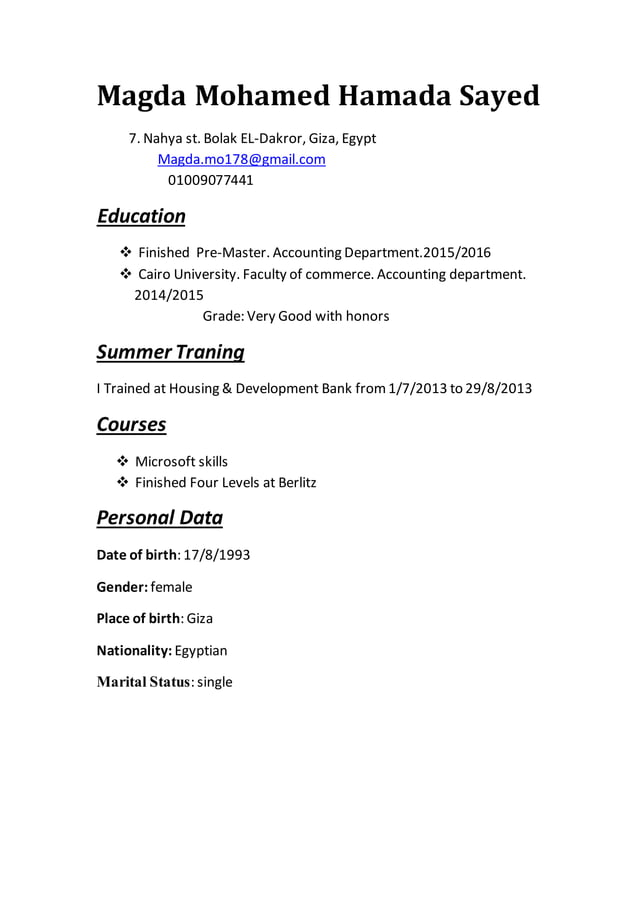 Magda Mohamed _C.V | DOCX