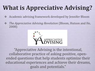 Appreciative Advising: Connections, Community and Student Success | PPTX