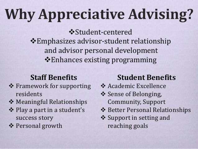 Appreciative Advising: Connections, Community and Student Success